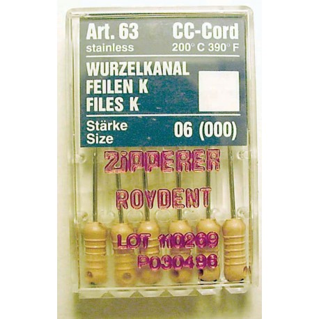 K-Files (31 mm) size 6 (6 pk.) - Shipps Dental and Specialty Products